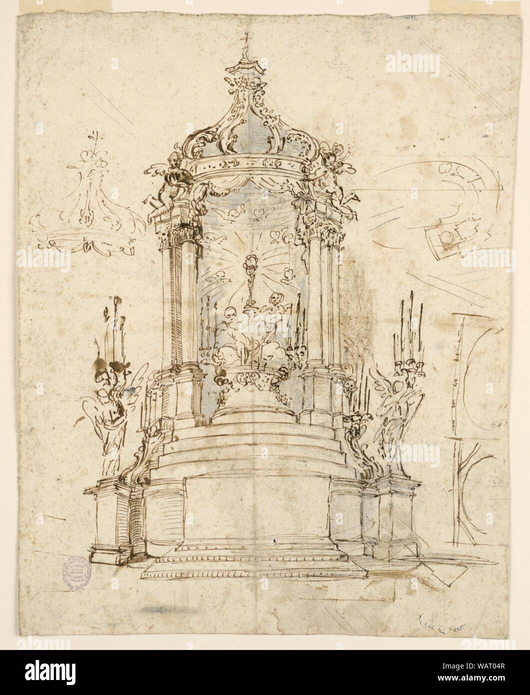 Drawing, Sketches for Altars, 1725–1775 Stock Photo - Alamy