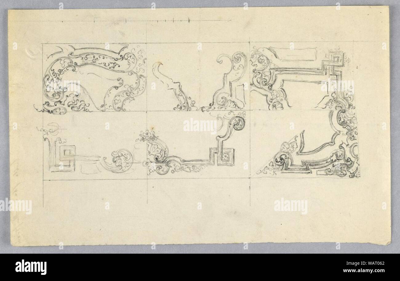 Drawing, Sketches for Ornament, late 18th century Stock Photo - Alamy