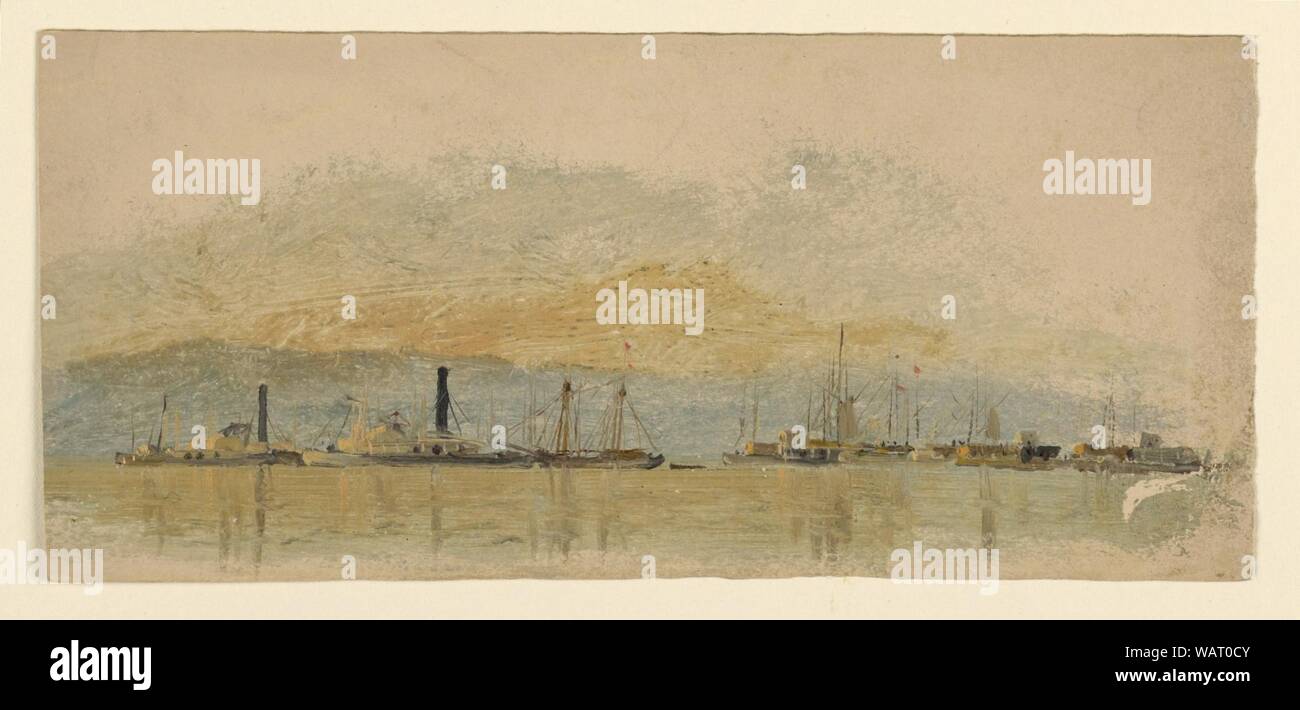 Drawing, Sketches. Ships, ca. 1860 Stock Photo - Alamy