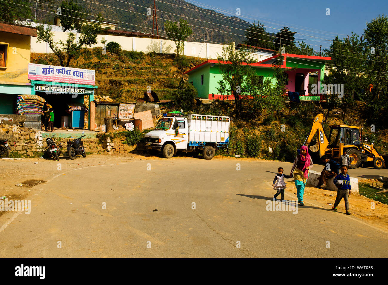 Typical Indian village at Kumaon Hills, Uttarakhand, India Stock Photo ...