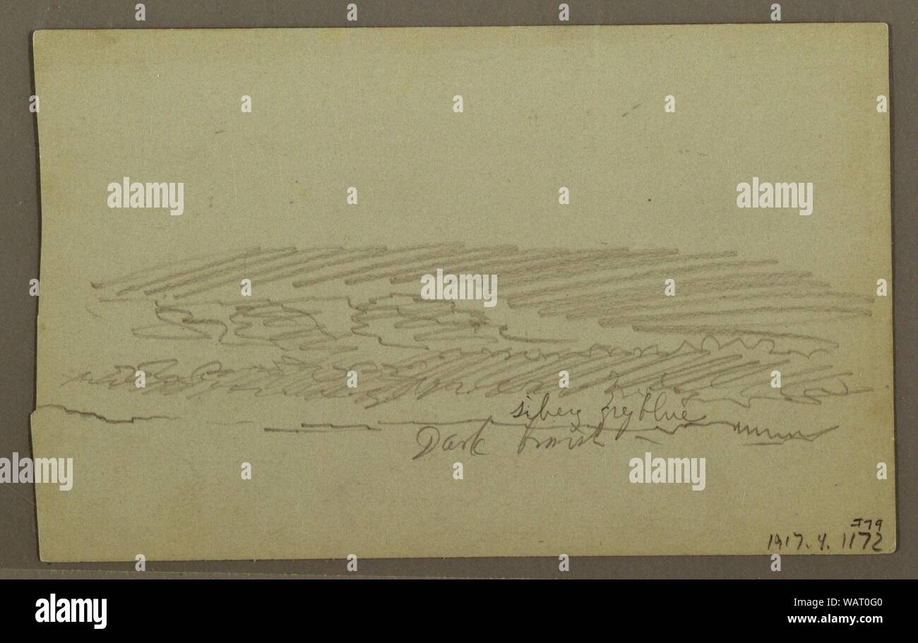 Drawing, Sky study, mountain ridges, rainbow, 1860s Stock Photo - Alamy