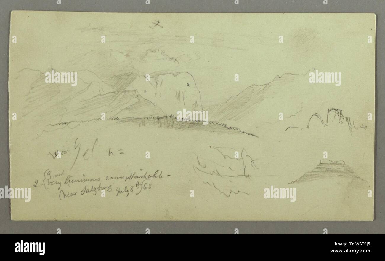 Drawing, Sloping Valley, July 8, 1868 Stock Photo - Alamy