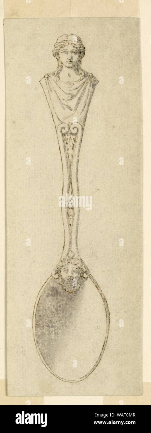 Drawing, Spoons, 1825–50 Stock Photo - Alamy