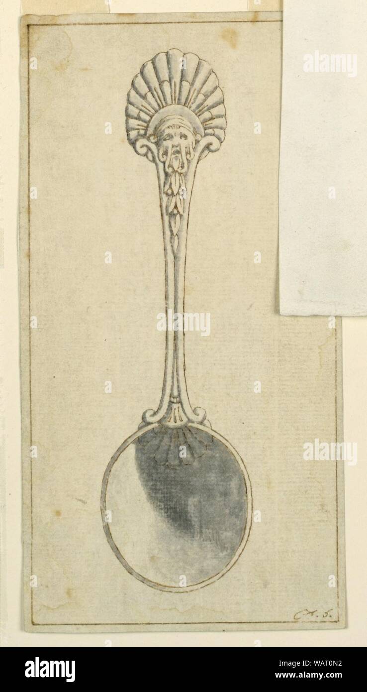 Drawing, Spoons, 1825–50 Stock Photo - Alamy