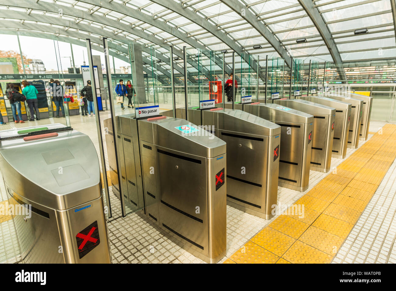 Buenos Aires, Argentina - June 22, 2017: New terminal at Constitucion ...