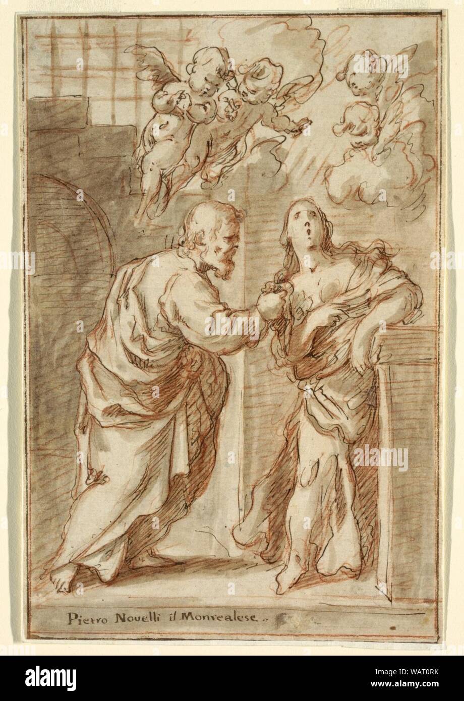 Drawing, St. Peter and St. Agatha, 1603–47 Stock Photo - Alamy