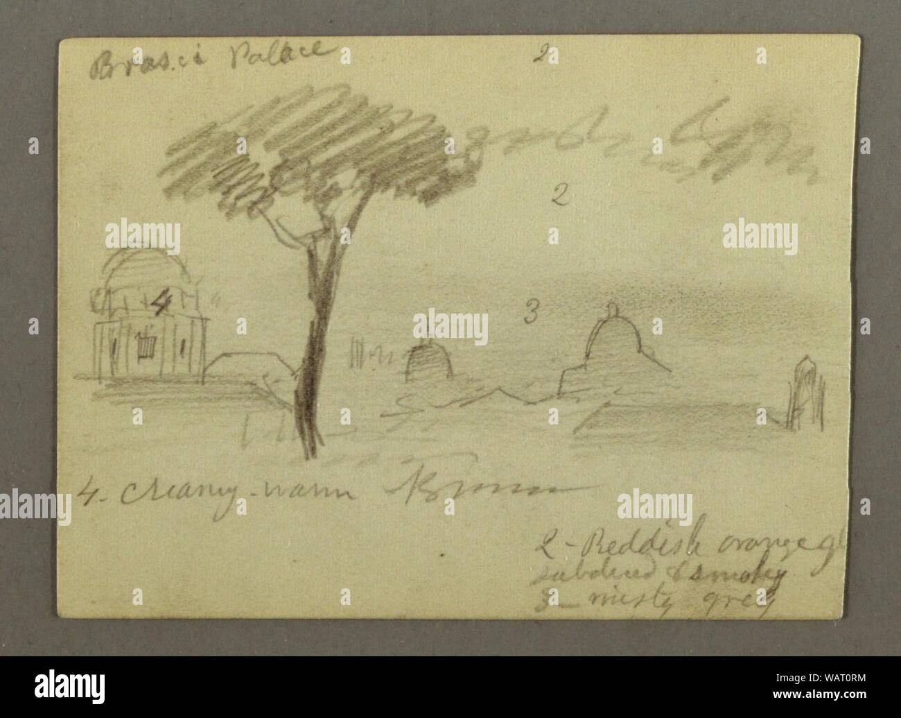 Drawing, St. Peter's Basilica and Vatican City (Seen from the North ...