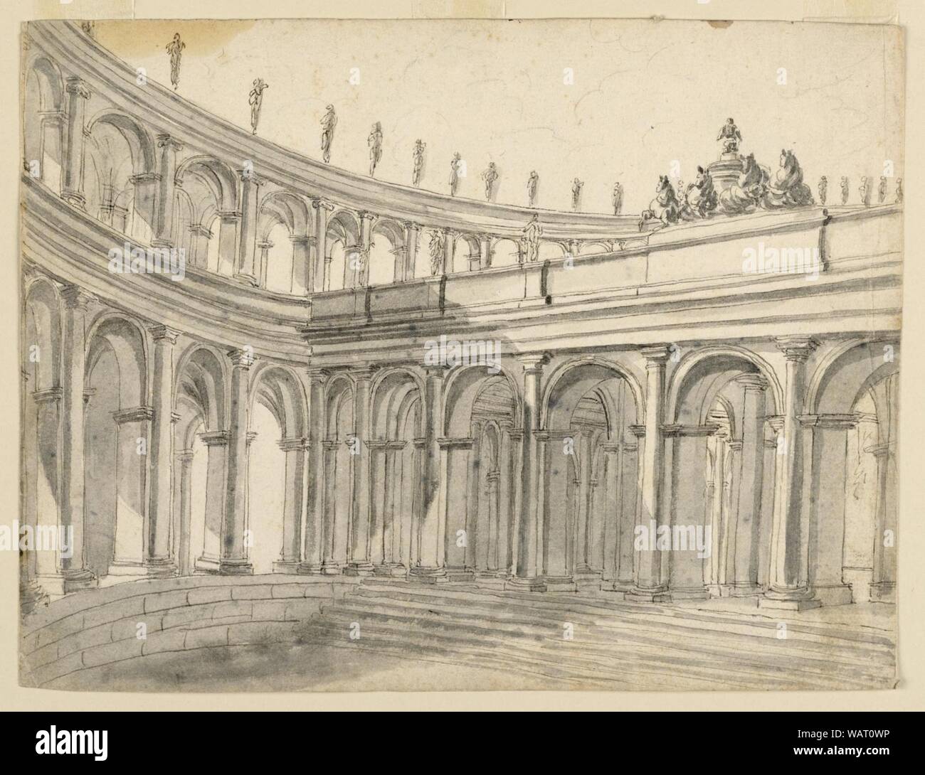 Drawing, Stage Design of an Atrium, 1825–50 Stock Photo - Alamy