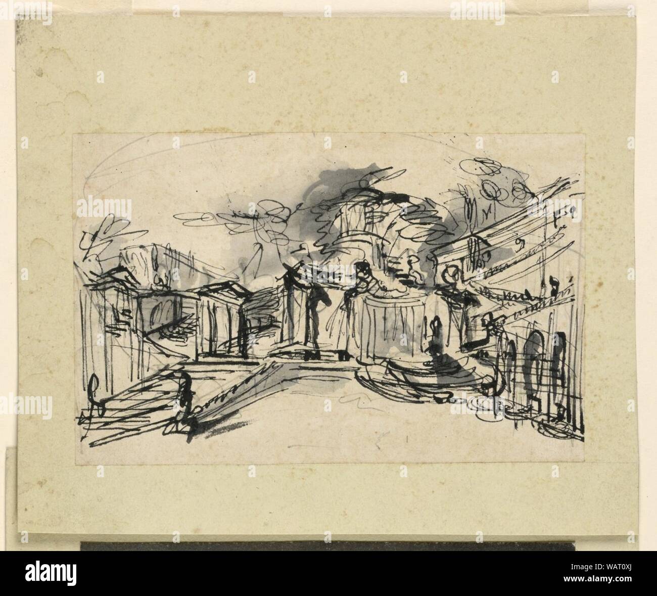 Drawing, Stage Design- Palace architecture, 1750–1800 Stock Photo - Alamy