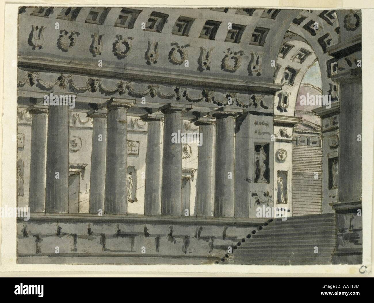 Drawing, Stage Design, Atrium, 1815–30 Stock Photo - Alamy