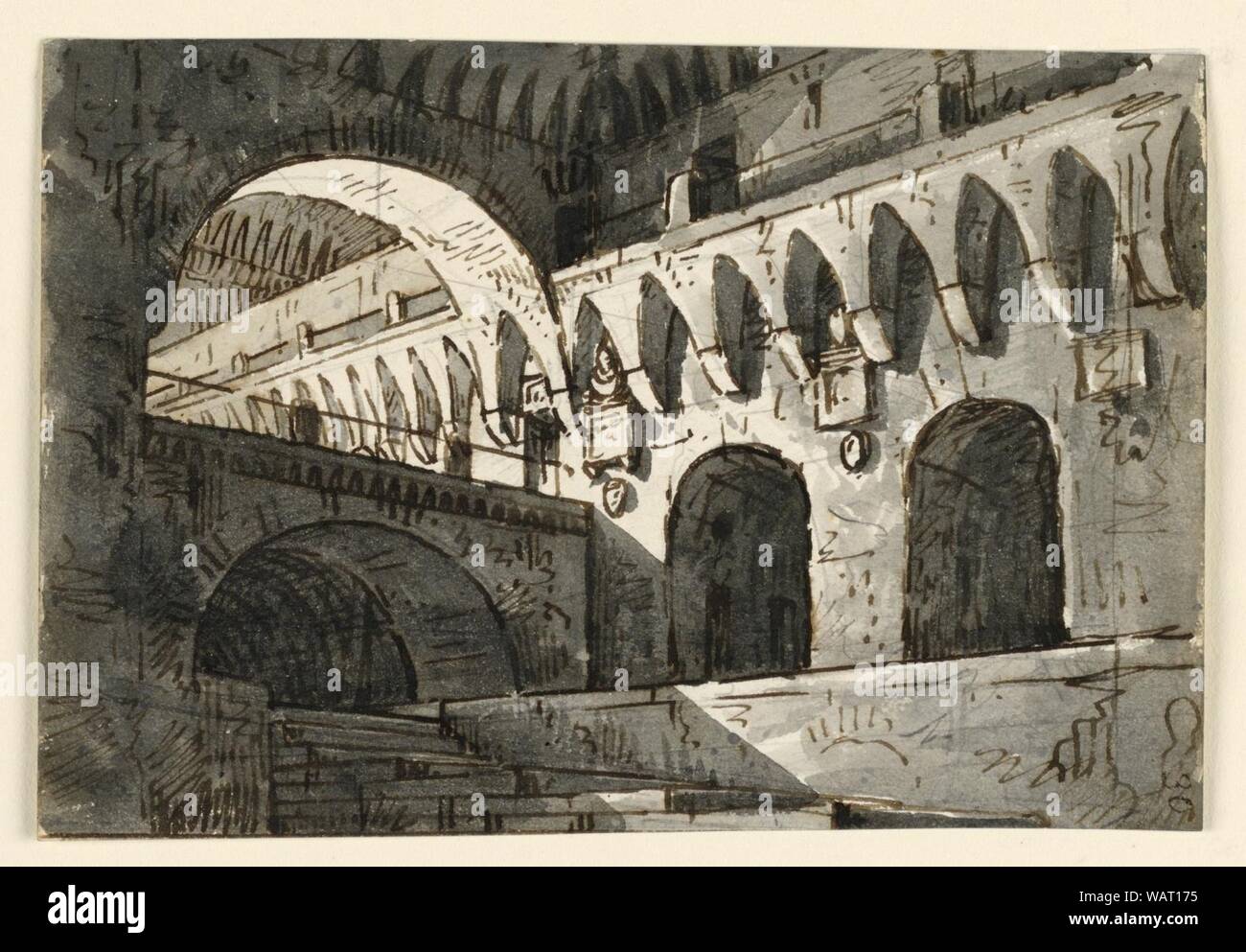 Drawing, Stage Design, Fortress, early 19th century Stock Photo - Alamy
