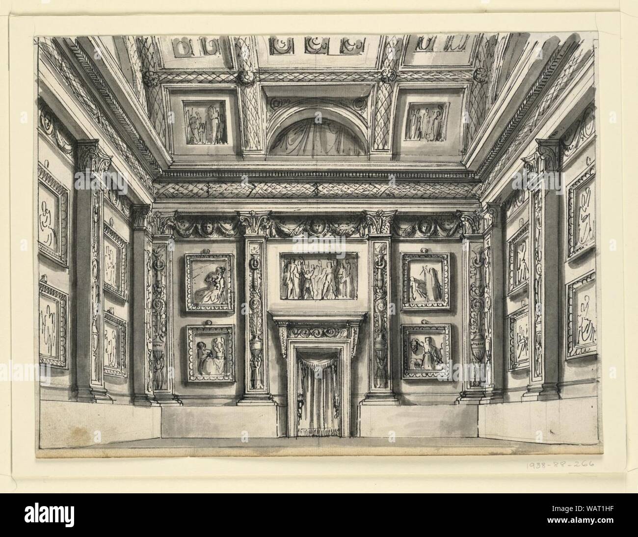 Drawing, Stage Design, Palace Interior, 1831 Stock Photo - Alamy