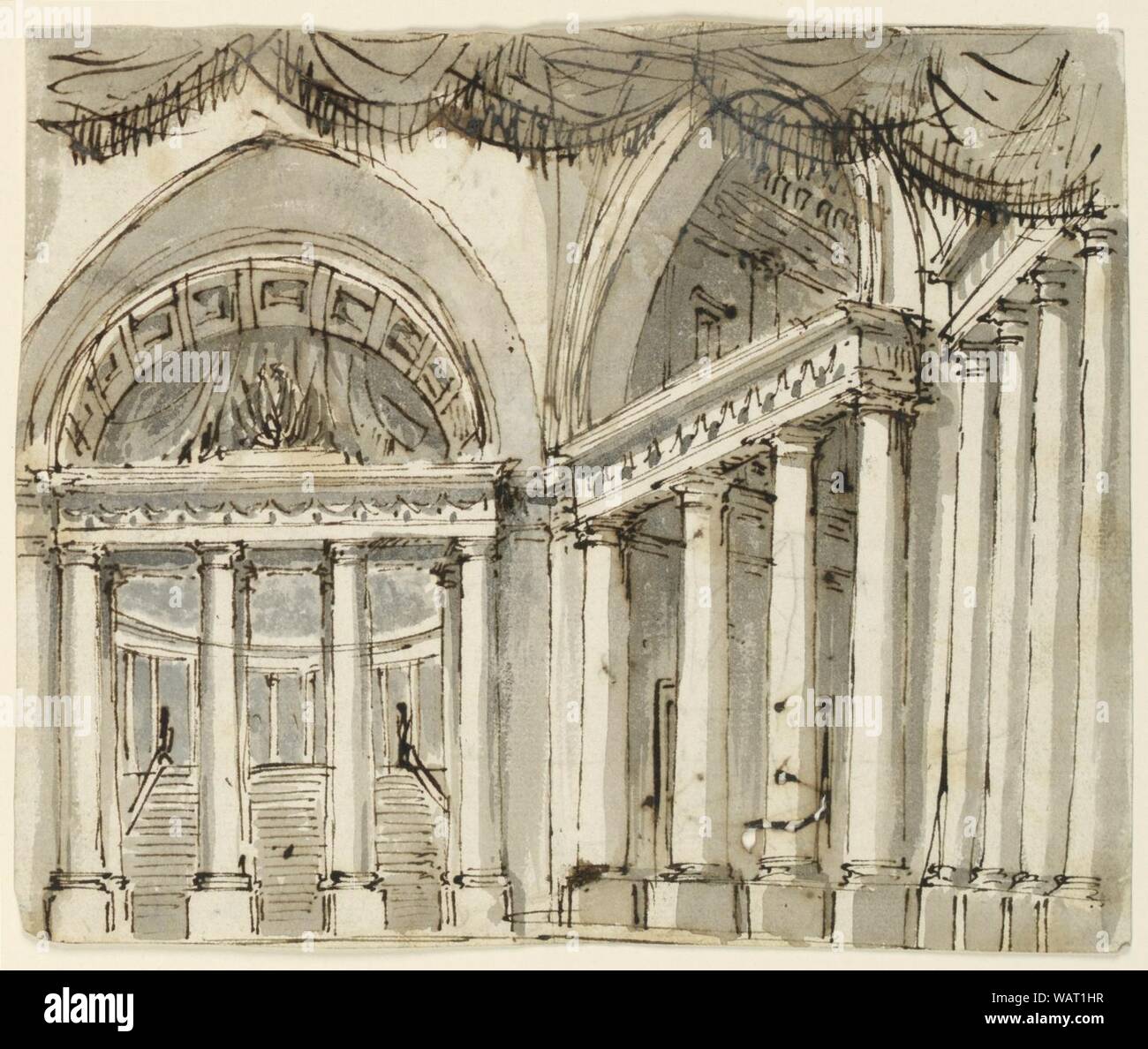 Drawing, Stage Design, Palace Interior, early 19th century Stock Photo ... Drawing, Stage Design, Palace Interior, early 19th century Stock Photo ...