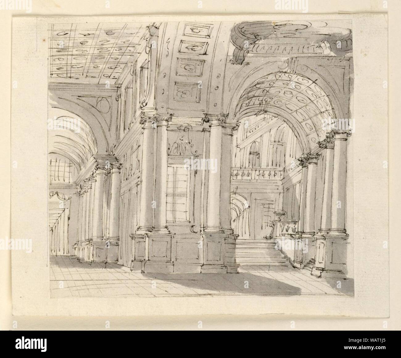 Drawing, Stage Design, Palace Interior, early 19th century Stock Photo ... Drawing, Stage Design, Palace Interior, early 19th century Stock Photo ...