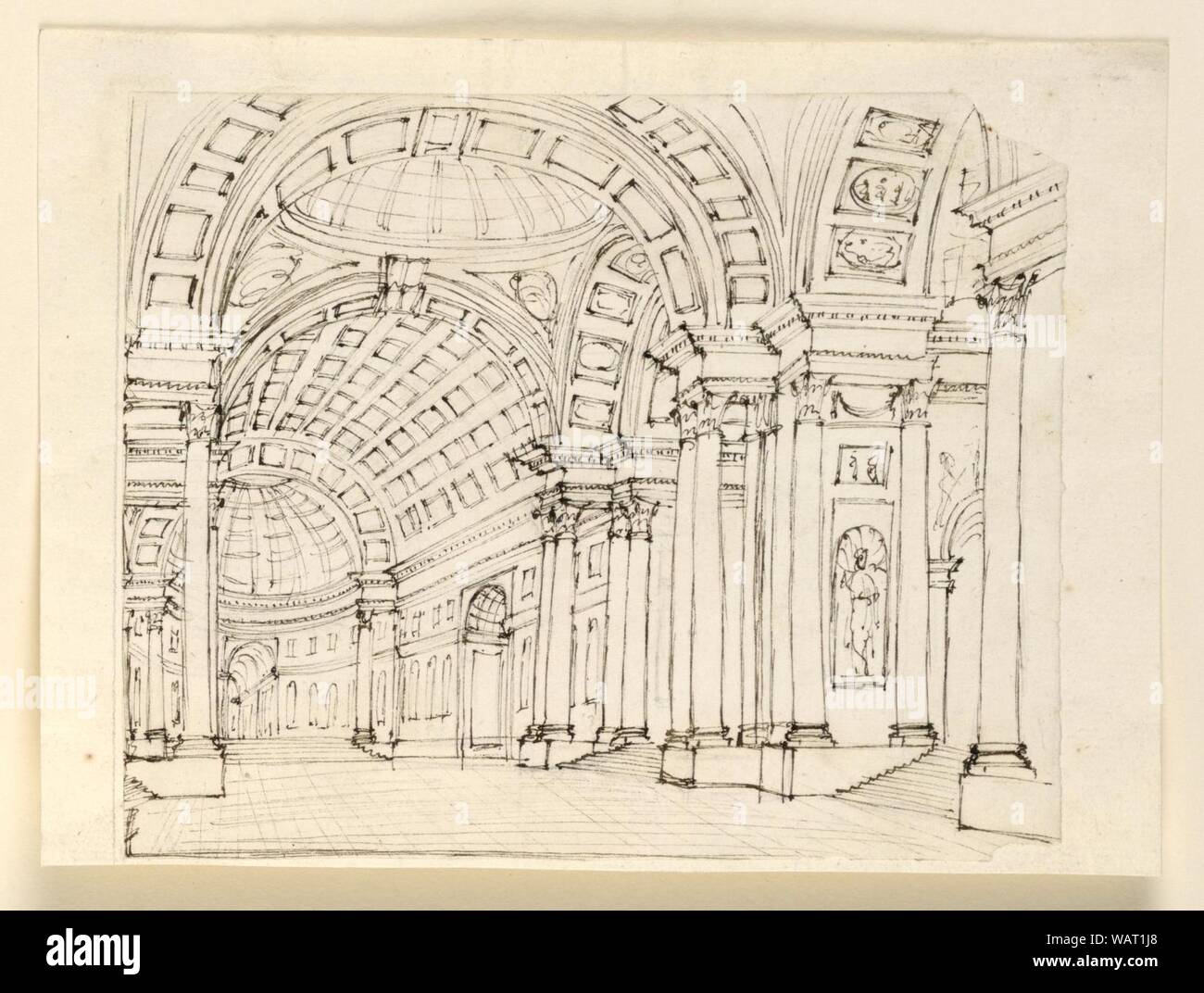 Drawing, Stage Design, Palace Interior, early 19th century Stock Photo ... Drawing, Stage Design, Palace Interior, early 19th century Stock Photo ...