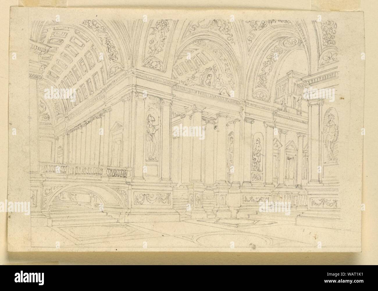 Drawing, Stage Design, Palace Interior, early 19th century Stock Photo ... Drawing, Stage Design, Palace Interior, early 19th century Stock Photo ...