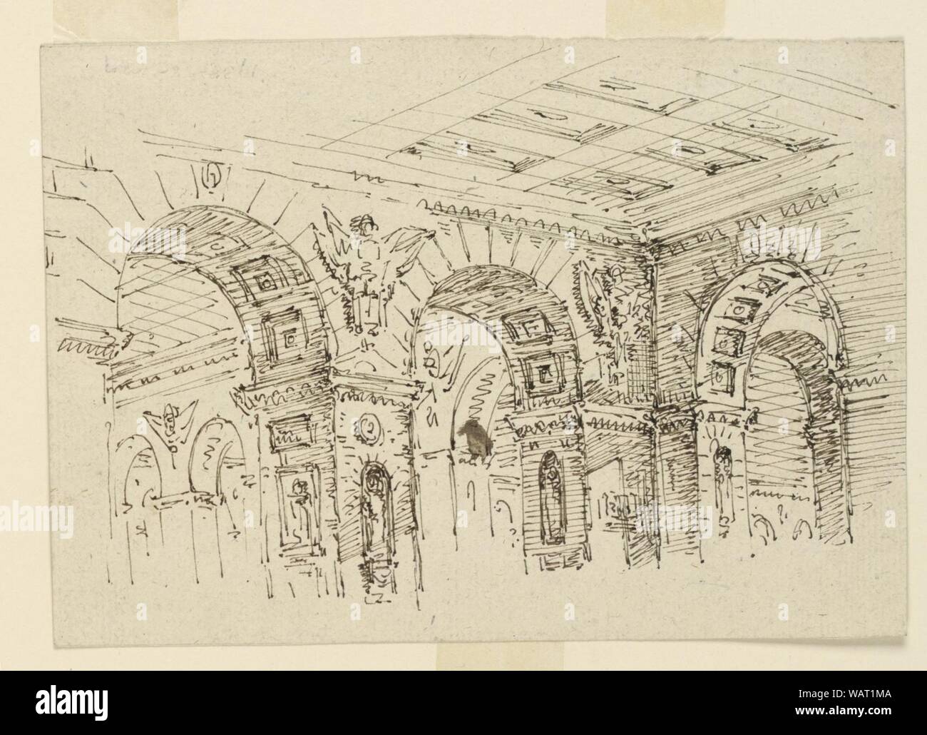 Drawing, Stage Design, Palace Interior, early 19th century Stock Photo ... Drawing, Stage Design, Palace Interior, early 19th century Stock Photo ...