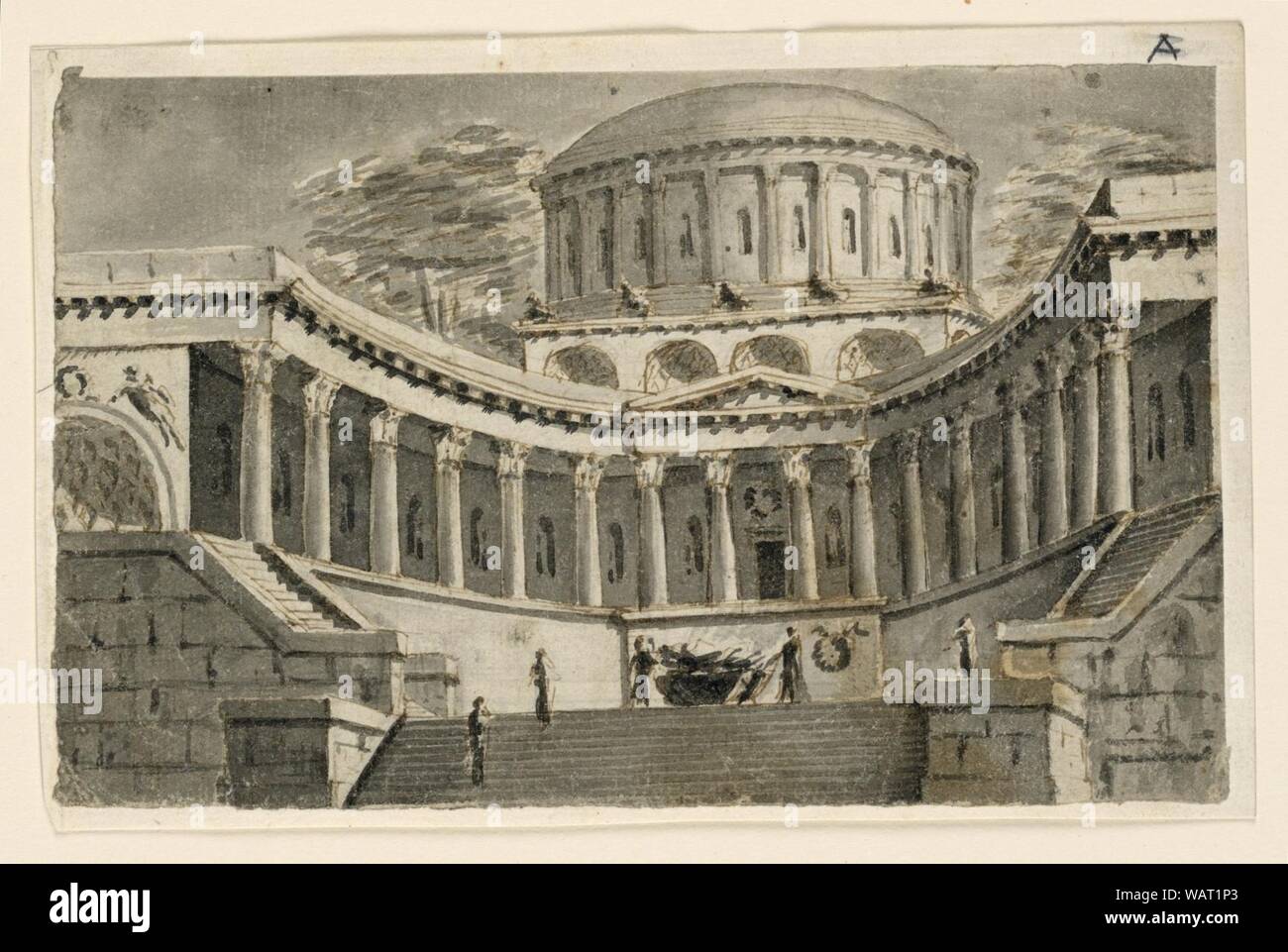 Drawing, Stage Design, Temple Atrium, 1815–30 Stock Photo - Alamy