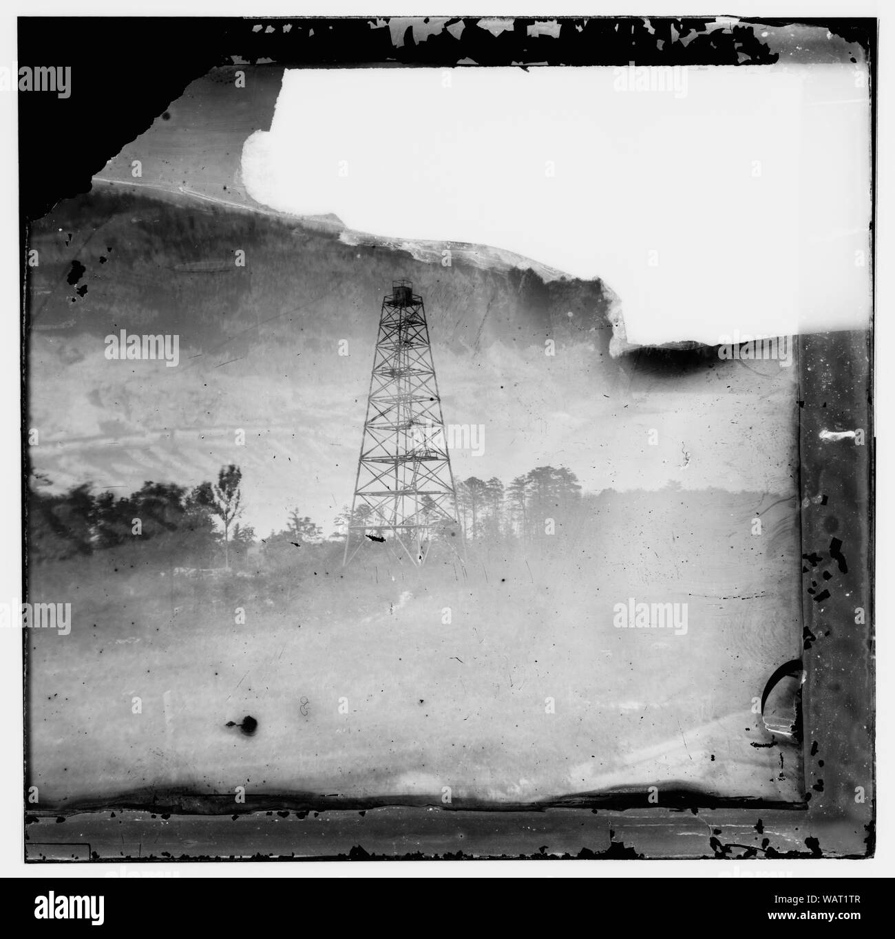 Drewry's Bluff, Virginia. Signal tower in the vicinity of Fort Darling ...