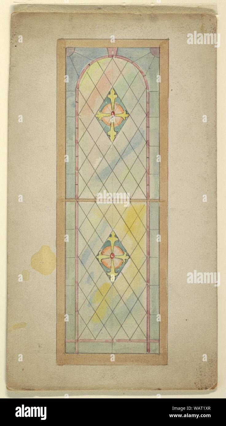 Drawing, Stained glass window, 1890–1900 Stock Photo - Alamy