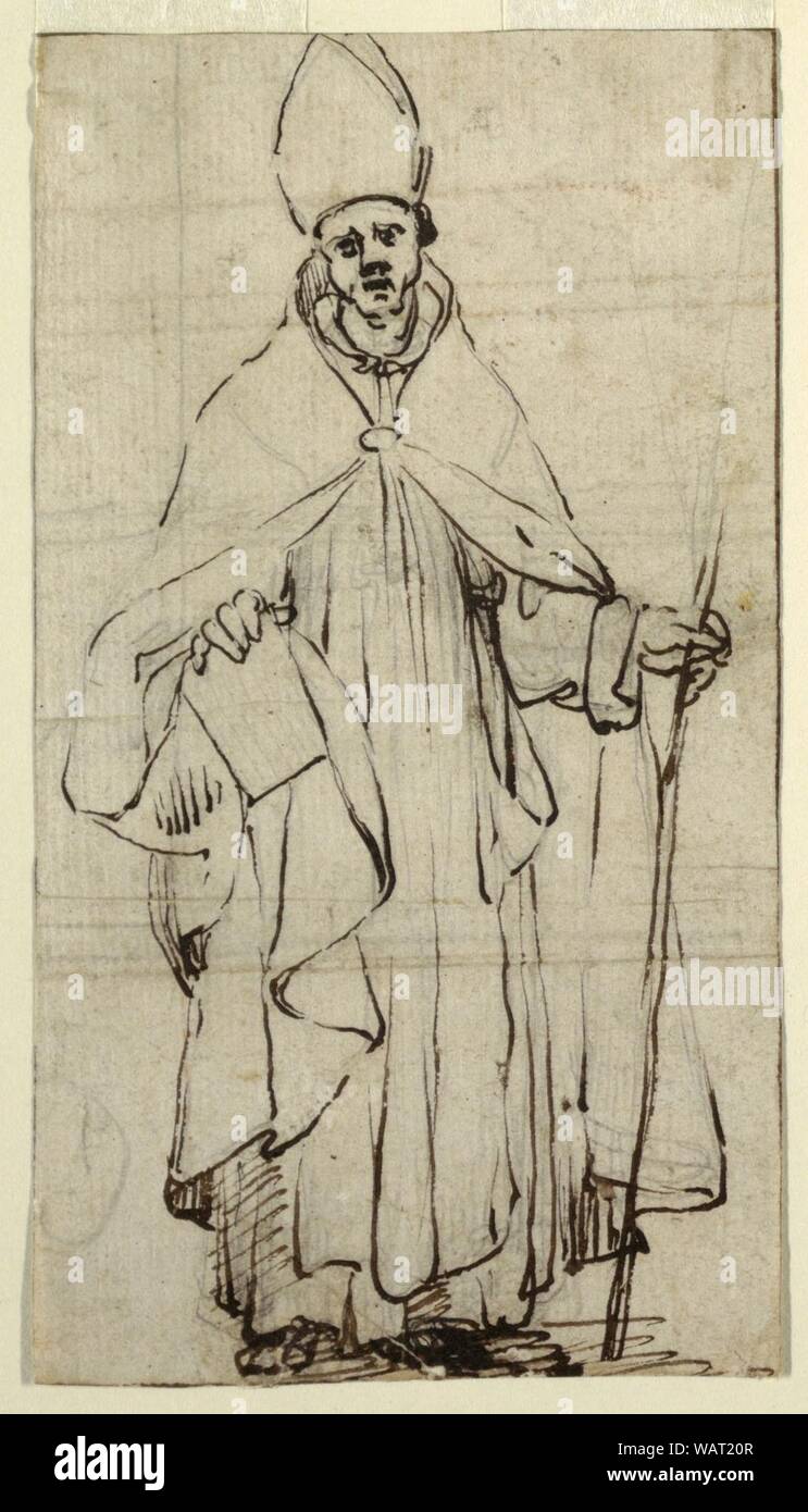 Drawing, Standing Bishop, ca. 1620 Stock Photo - Alamy
