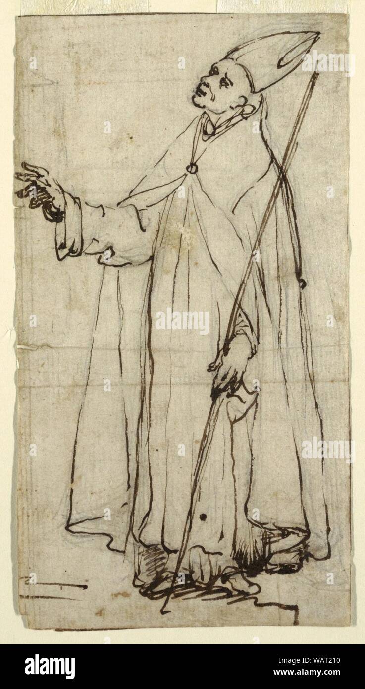 Drawing, Standing Bishop, ca. 1620 Stock Photo - Alamy