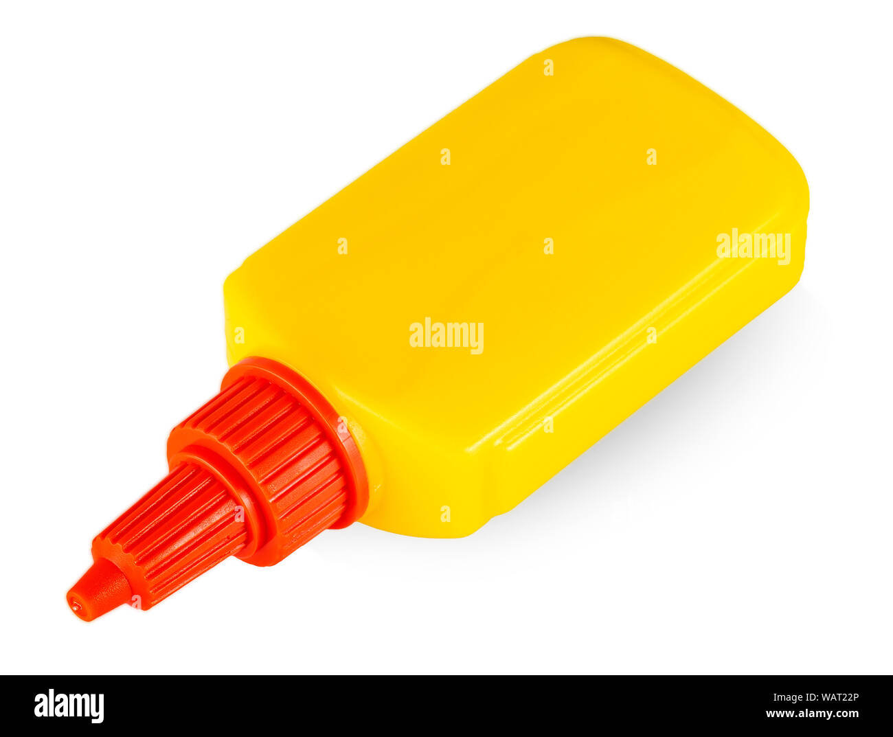 Yellow tube of glue isolated on white background Stock Photo - Alamy