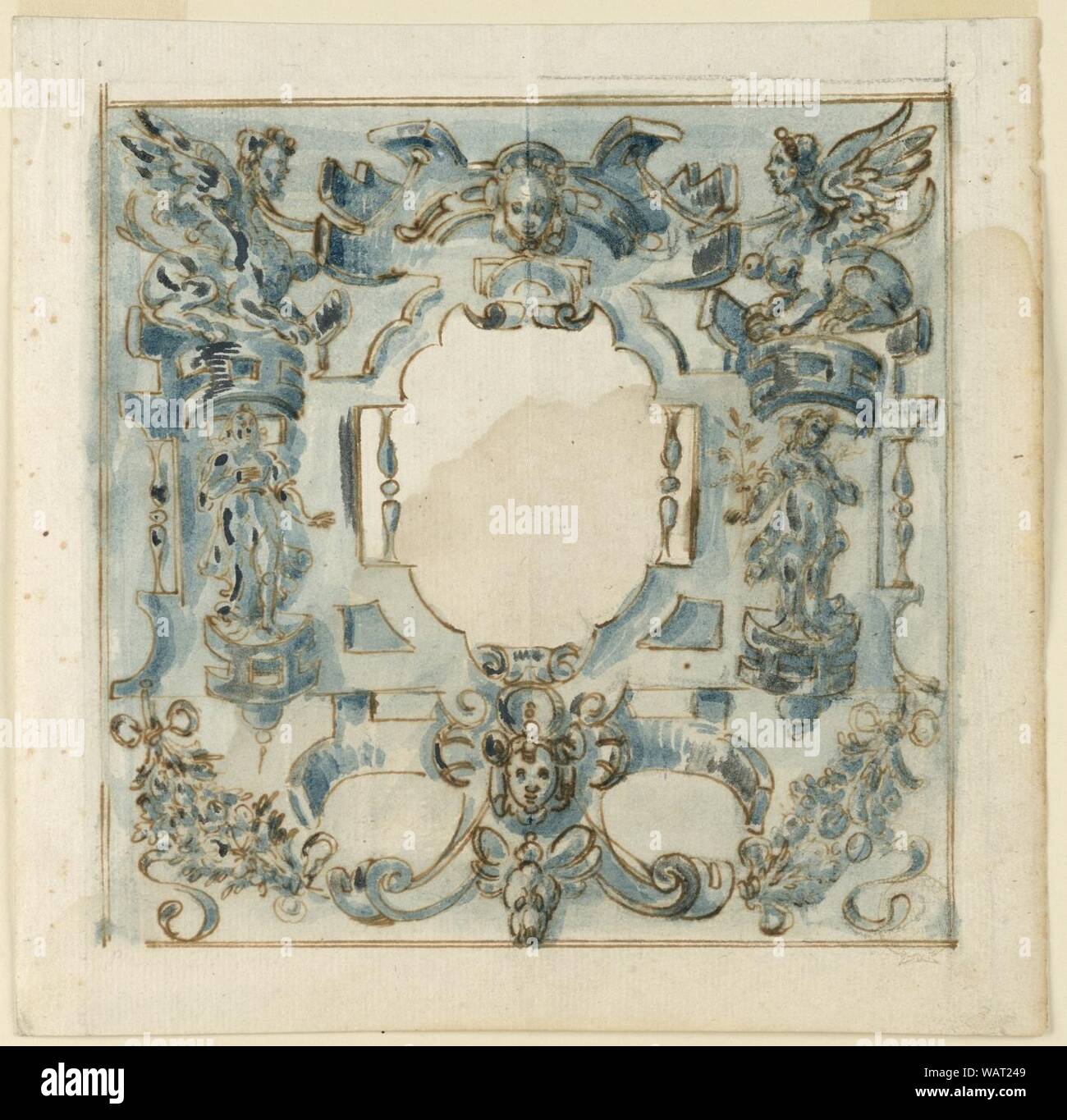 Drawing, Strapwork Design, early 17th century Stock Photo - Alamy