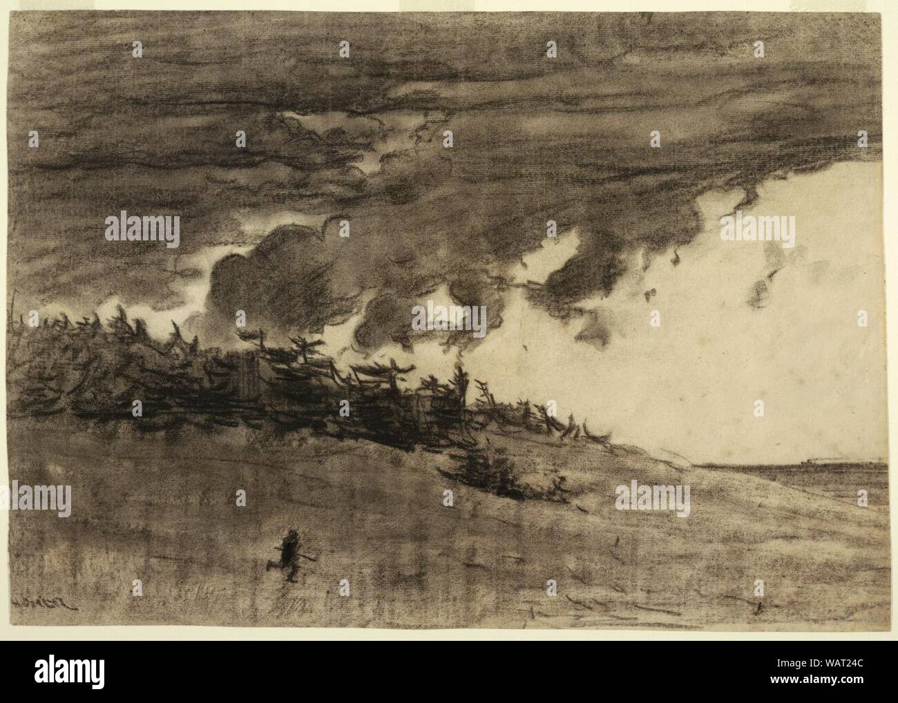 Drawing, Storm Coming (Shore with Clouded Sky), probably 1884 Stock ...
