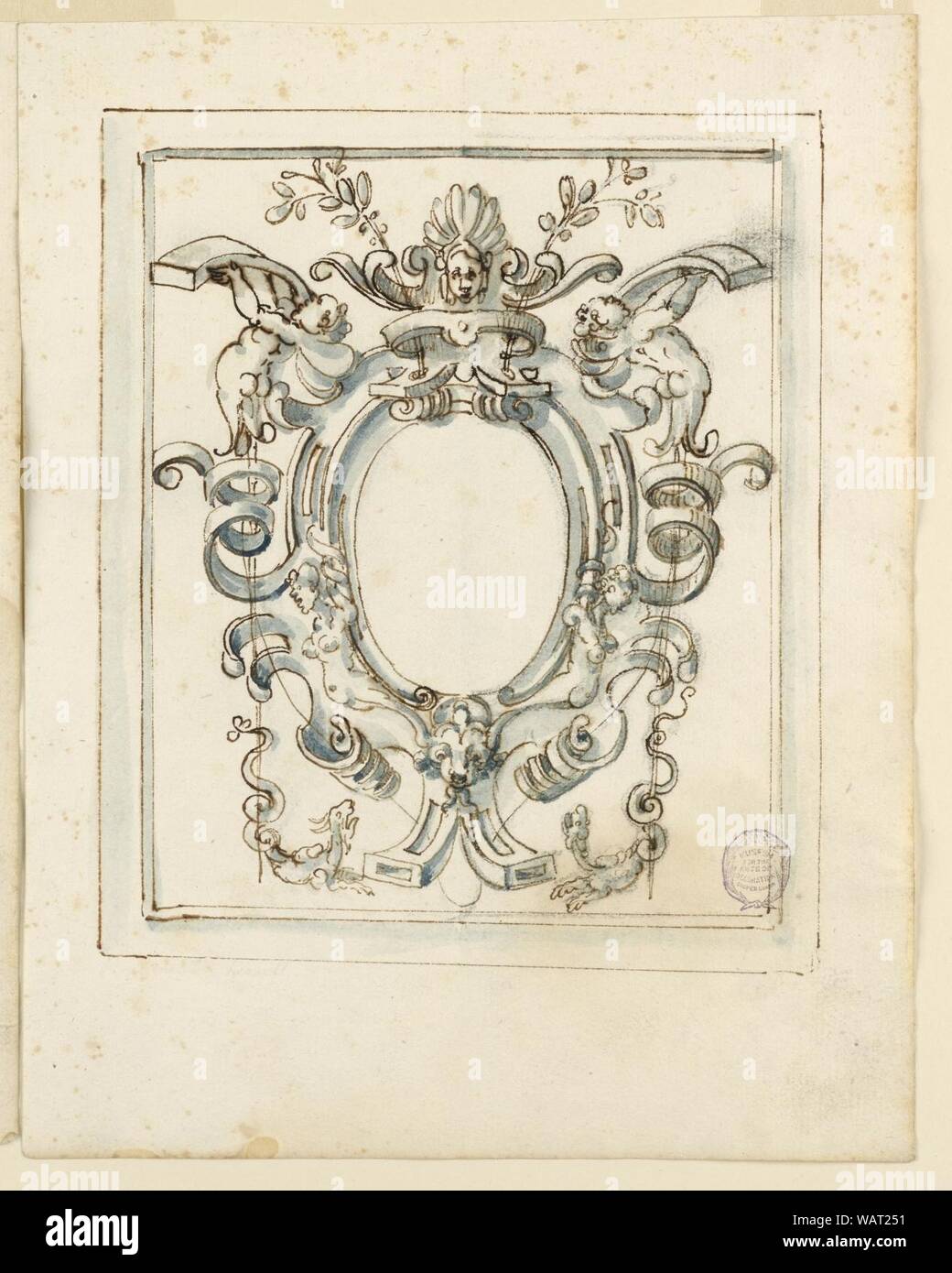 Drawing, Strapwork Design, early 17th century Stock Photo - Alamy