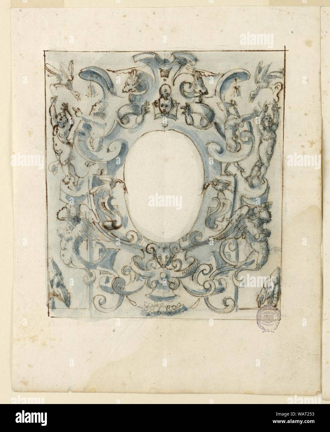 Drawing, Strapwork Design, early 17th century Stock Photo - Alamy