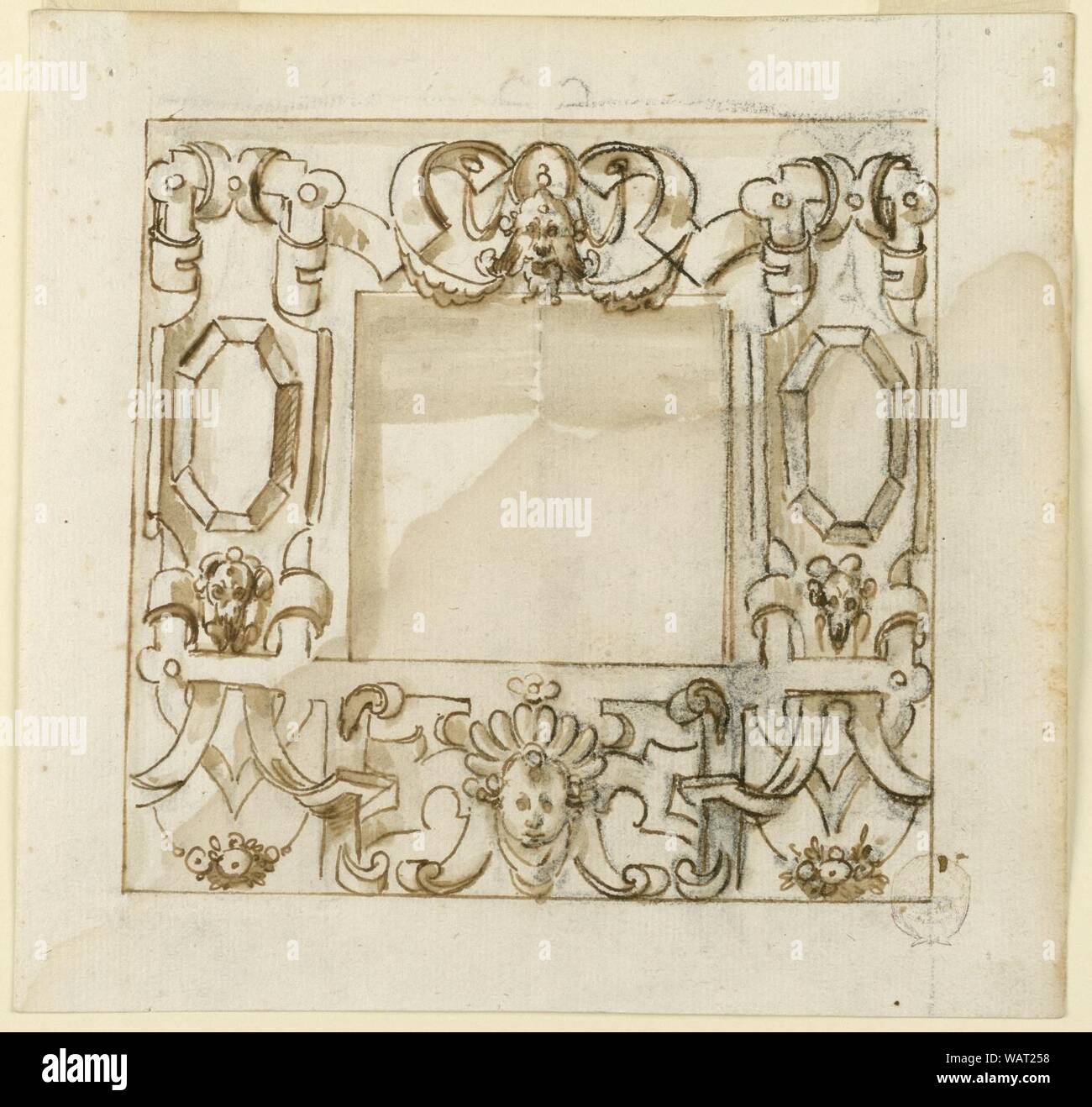 Drawing, Strapwork Design, early 17th century Stock Photo - Alamy