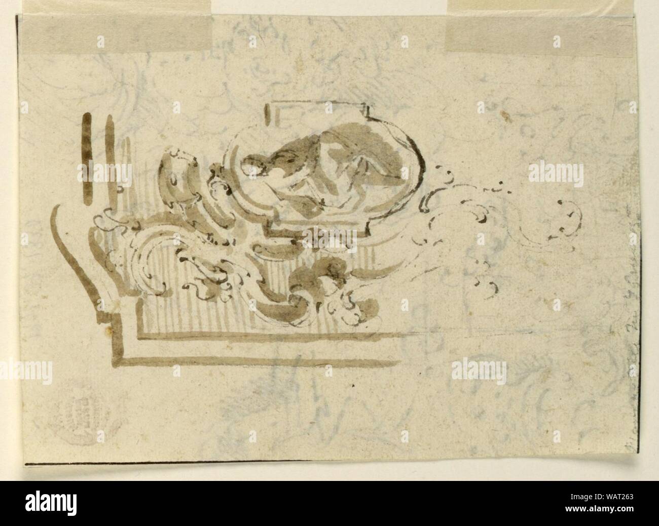 Drawing, Stucco Decoration, 18th century Stock Photo - Alamy