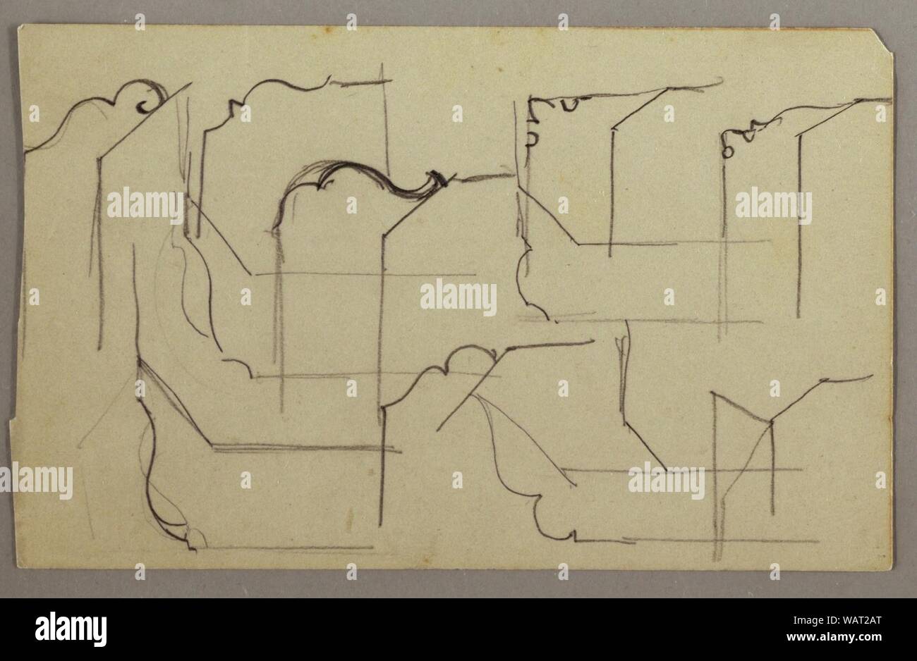 Drawing, Studies of moldings Stock Photo - Alamy