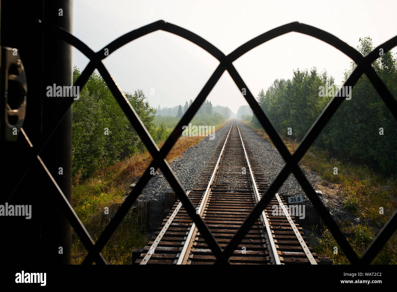View from inside train outdoors hi-res stock photography and images - Alamy