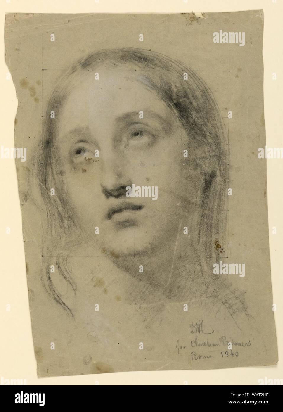 Drawing, Study for ‘Early Christian Prisoners‘, 1840 Stock Photo - Alamy