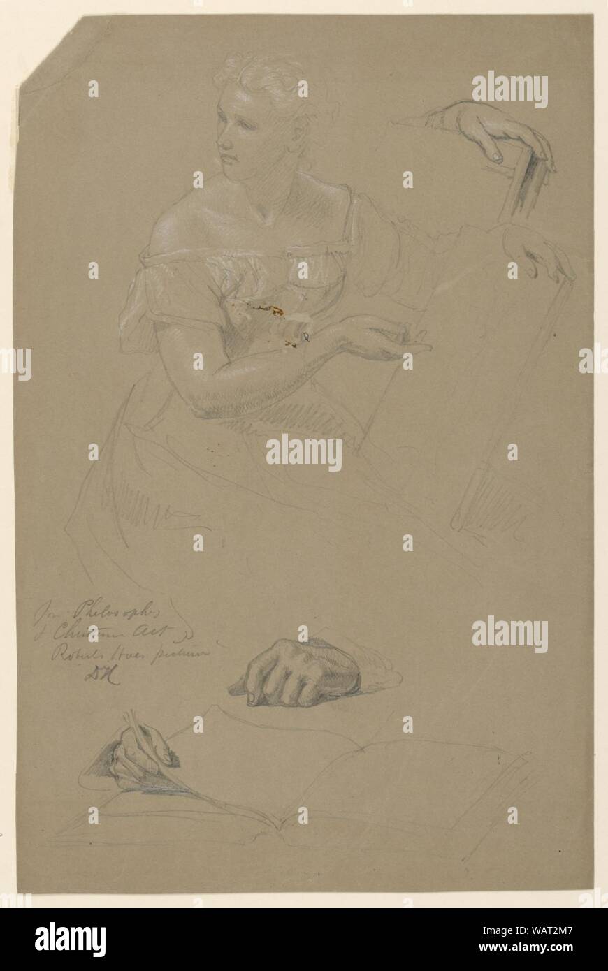 Drawing, Study for ‘Philosophy of Christian Art‘, 1868 Stock Photo - Alamy