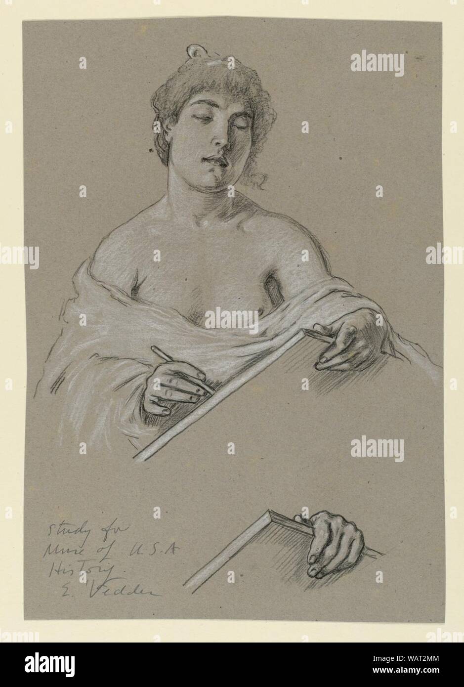 Drawing, Study for ‘Muse of History‘, ca. 1895 Stock Photo - Alamy