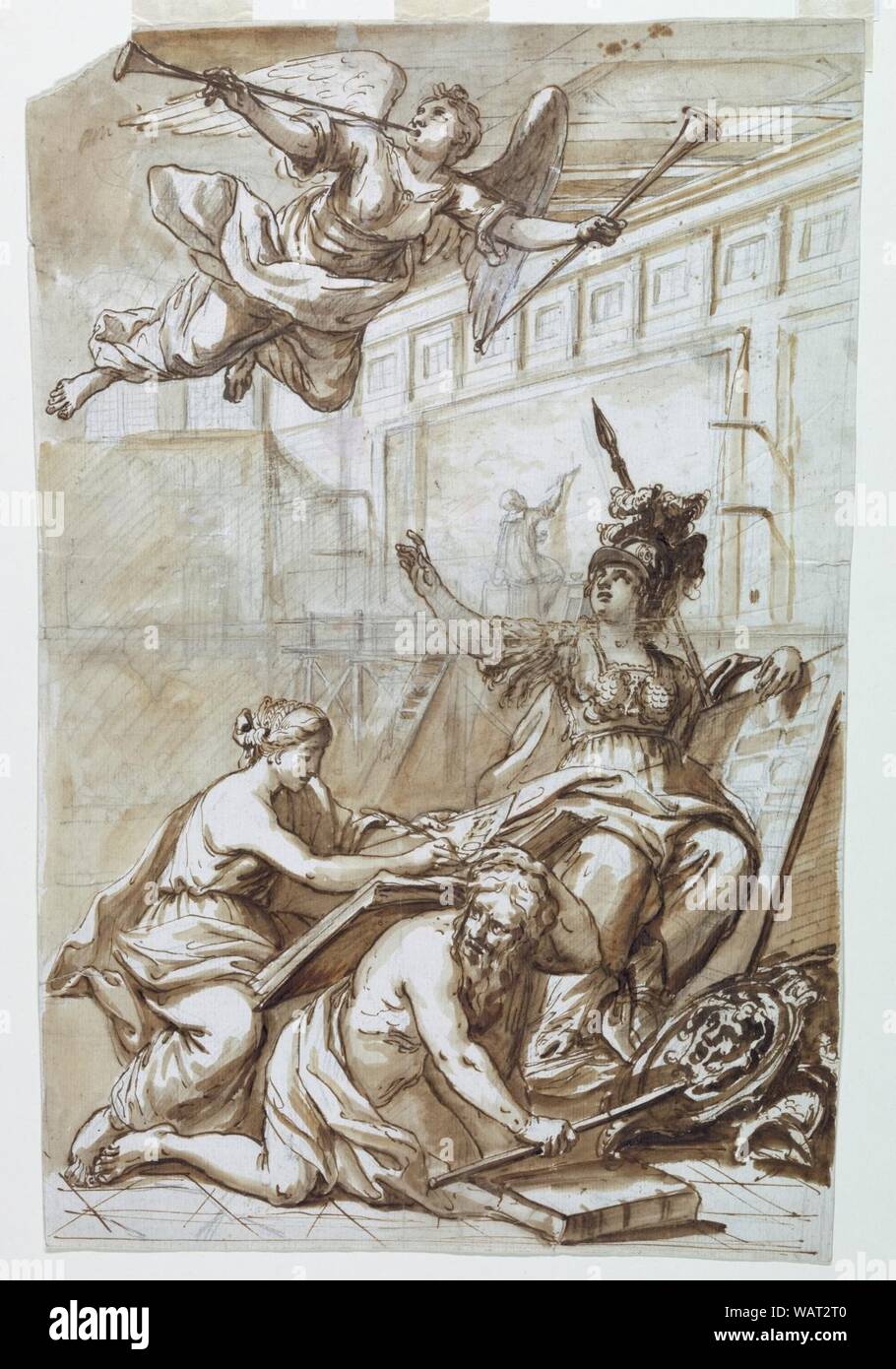 Drawing, Study for a Tribute to Giorgio Vasari, ca. 1781 Stock Photo ...