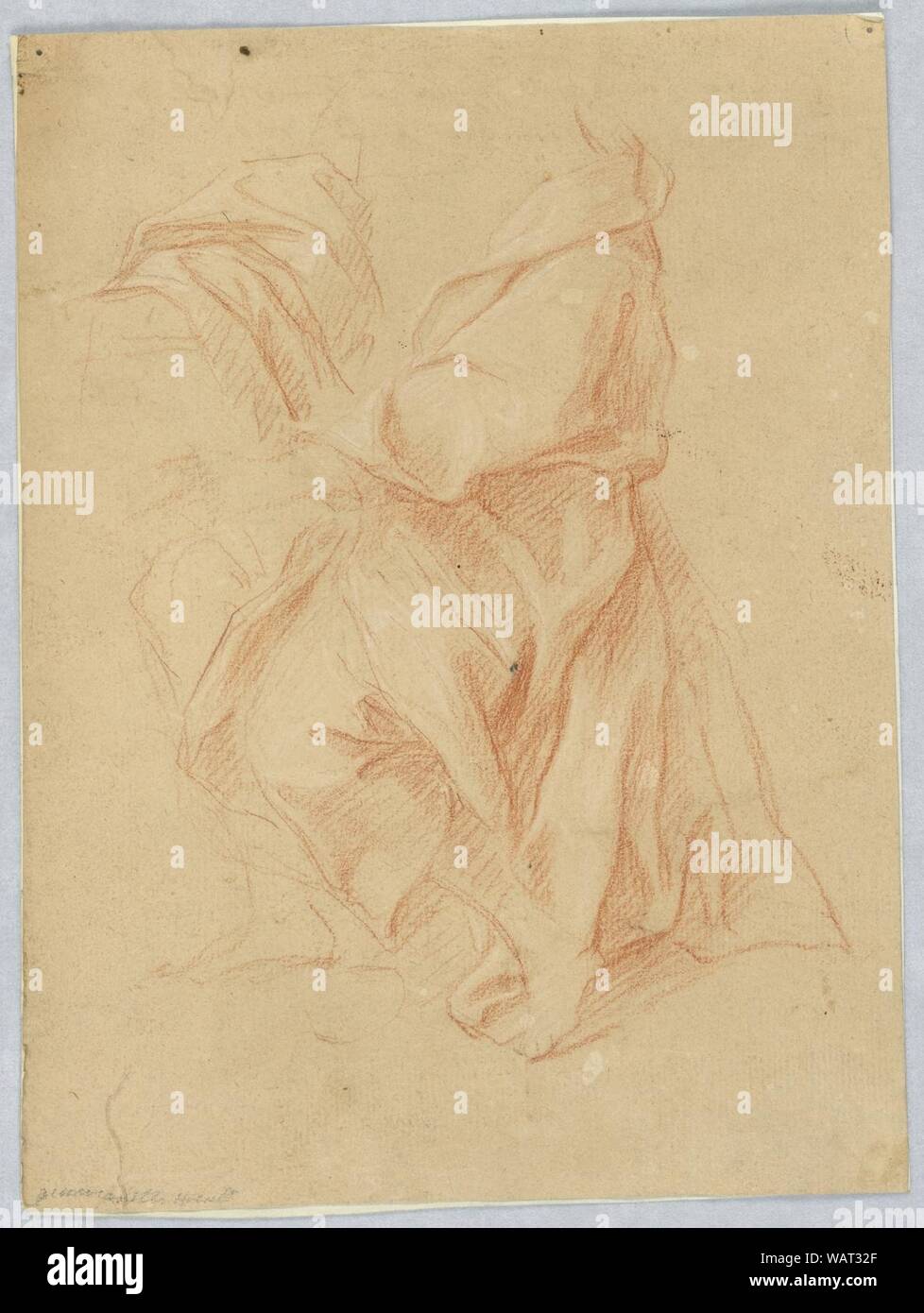 Drawing, Study of a Figure with Heavy Drapery, 17th–19th century Stock ...