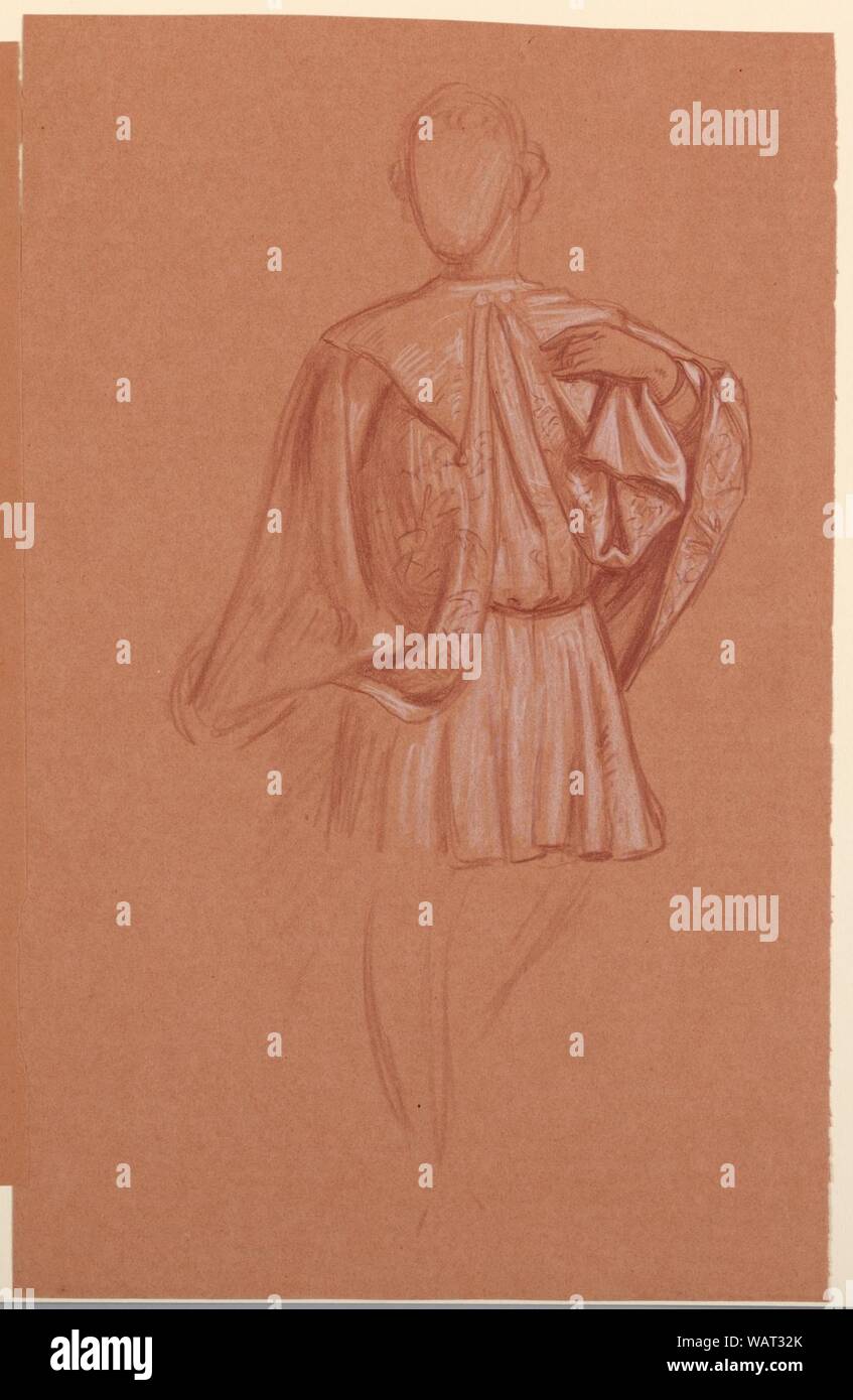 Drawing, Study of a costumed figure, ca. 1872 Stock Photo - Alamy