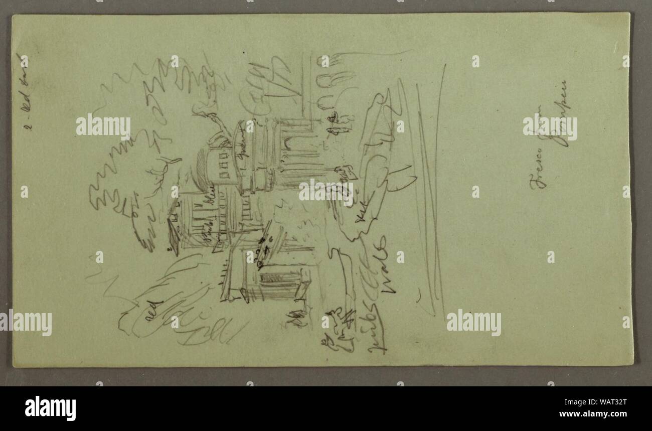 Drawing, Study of a Fresco from Pompei, possibly 1868–69 Stock Photo ...