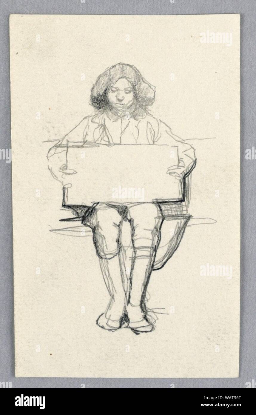 Drawing, Study of a Young Boy, ca. 1880 Stock Photo - Alamy