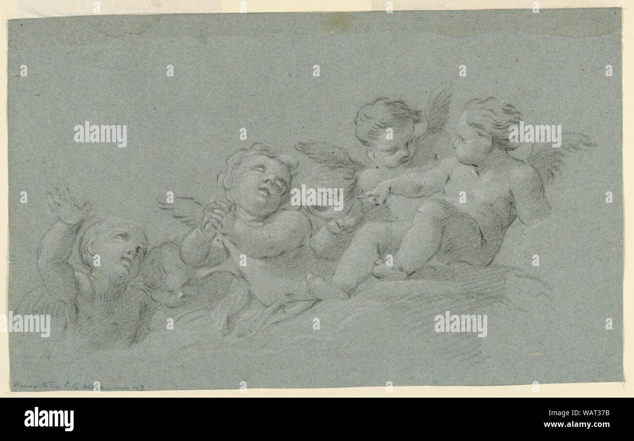 Drawing, Study of Angels, late 18th century Stock Photo - Alamy