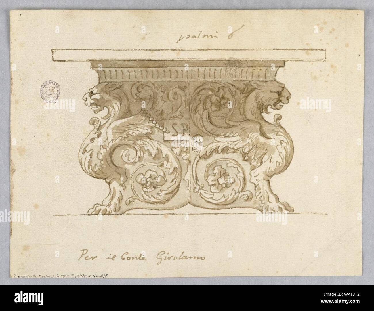 Drawing, Table with Alternative Designs, ca. 1600 Stock Photo - Alamy