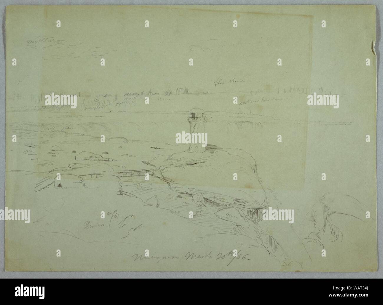 Drawing, Terrapin Point, March 20, 1856 Stock Photo - Alamy