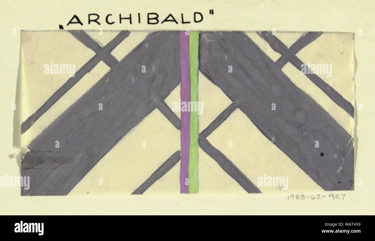 Drawing, Textile Design- Archibald, 1913–17 Stock Photo - Alamy