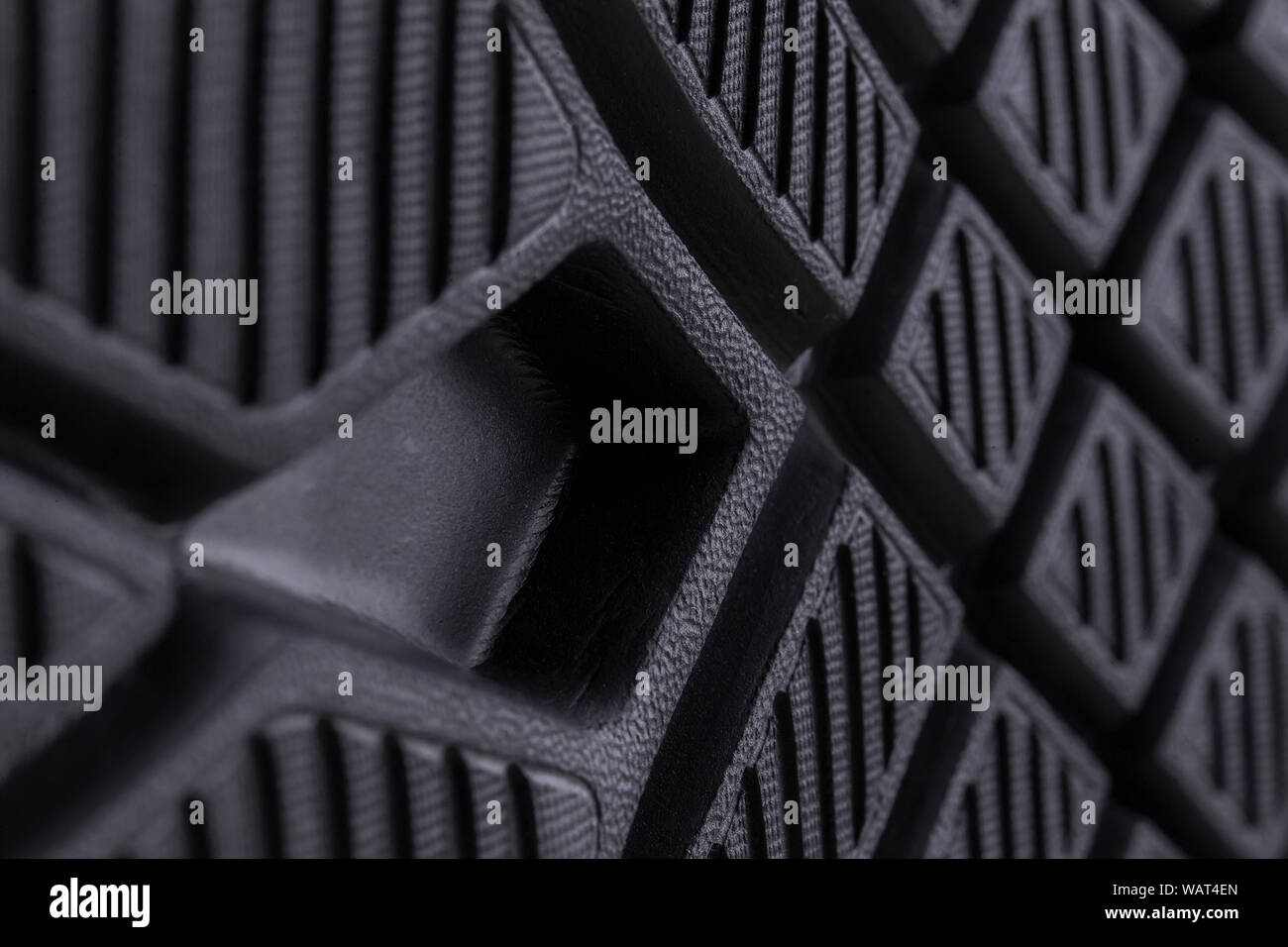 Fragment of a rubber black sole sneaker. Bottom of sports shoes Stock ...