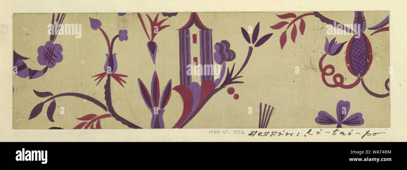 Drawing, Textile Design- Li-tai-po, 1919 Stock Photo - Alamy