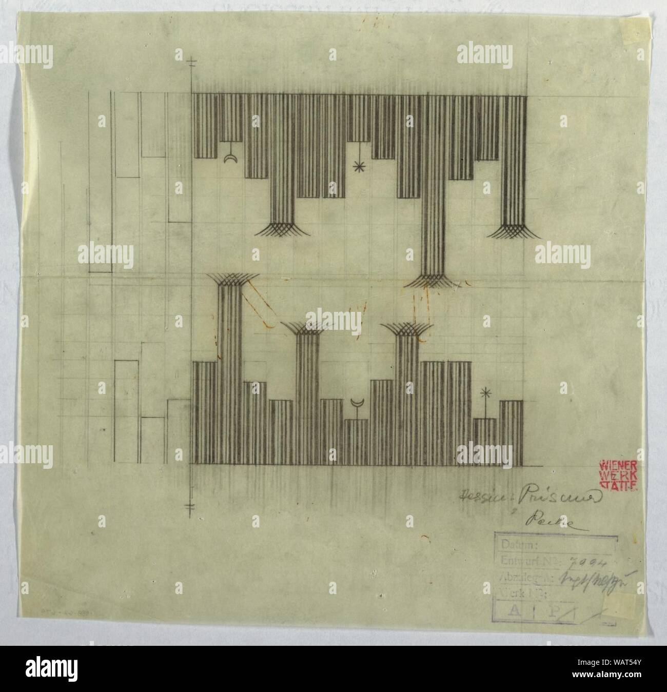 Drawing, Textile Design- Prisma, 1922 Stock Photo - Alamy